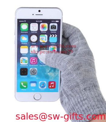Soft Cotton Touch Screen Gloves Ladies Women Men Winter Warm Wrist Gloves For Mobile Phone Tablet supplier