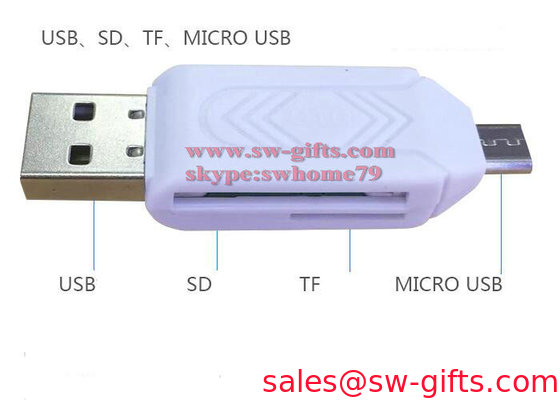 2 in 1 USB OTG Card Reader Universal Micro USB OTG TF/SD Card Reader Phone Extension Headers Micro USB OTG Adapter supplier