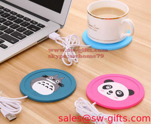 New Cartoon 5V USB Warmer Silicone Heat Heater for Milk Tea Coffee Mug Hot Drinks Beverage Cup Mat Pad best gift supplier