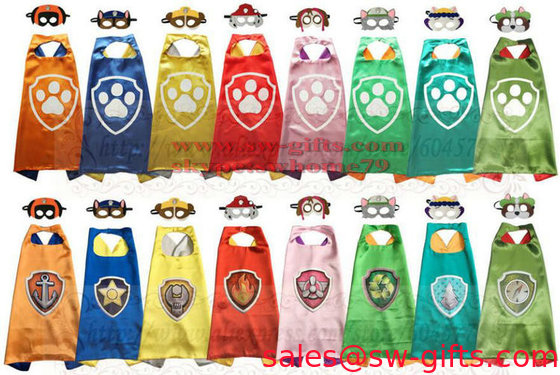Cape and Mask Set Patrol Costume kids birthday party favor Superhero Style Cosplay Costumes and Halloween Gift supplier