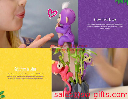 Full Function Fingerlings Interactive Baby Monkeys Toy Smart Fingers Llings Smart Induction Toys Christmas Gift Toy supplier