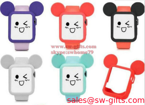 Cute Cartoon Mouse Ears Soft Silicone Protective Cases for Apple watch Case For iWatch Case Colorful Cover supplier