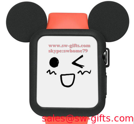 Cute Cartoon Mouse Ears Soft Silicone Protective Cases for Apple watch Case For iWatch Case Colorful Cover supplier