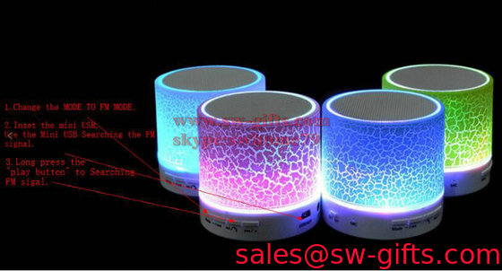 Column LED Mini Wireless Bluetooth Speaker TF USB FM Portable Music Loudspeakers Hand-free call For iPhone 6 Phone PC supplier