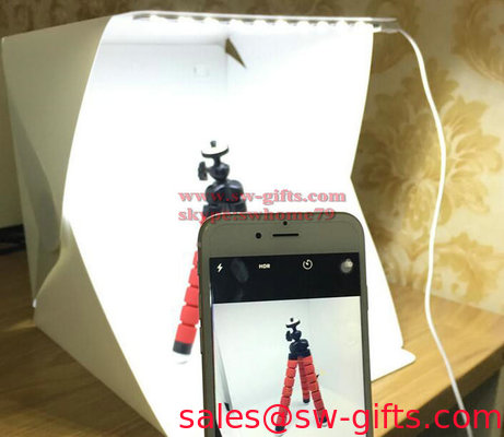 Portable Folding Lightbox Photography Studio Softbox LEDLight Soft Box Tent Kit for iPhone Samsang DSLR Camera Backgroud supplier