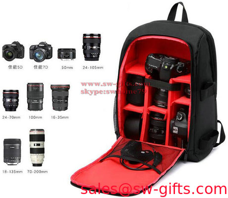 Upgrade Waterproof Digital DSLR Photo Padded Backpack w/ Rain Cover Laptop Multi-functional Camera Soft Bag Video Case supplier