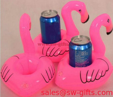 Mini Flamingo Floating Inflatable Coasters Drink Cell Phone Holder Stand Pool Event & Party Decoration Toy For Kids supplier