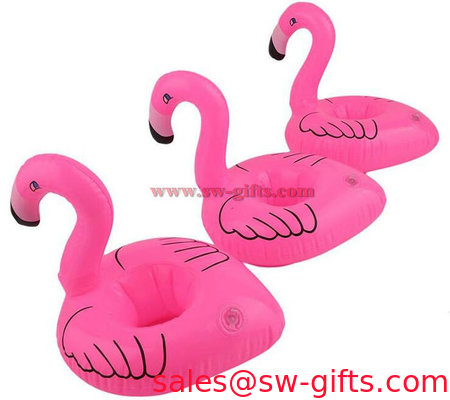 Mini Flamingo Floating Inflatable Coasters Drink Cell Phone Holder Stand Pool Event & Party Decoration Toy For Kids supplier