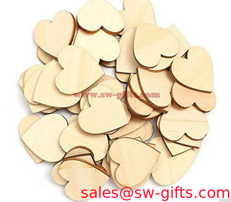 Wooden Heart Kids Birthday Party Supplies Diy Scrapbook Craft Wedding Decoration Valentine'S Day supplier