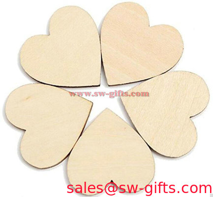 Wooden Heart Kids Birthday Party Supplies Diy Scrapbook Craft Wedding Decoration Valentine'S Day supplier