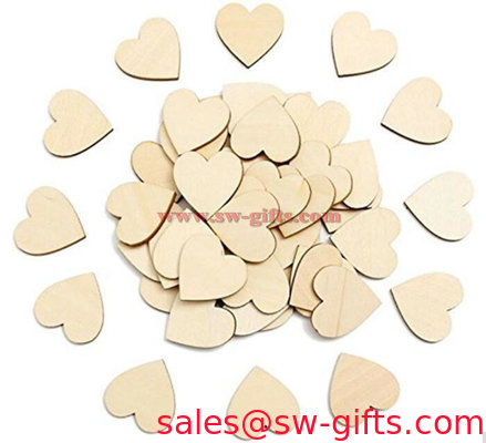 Wooden Heart Kids Birthday Party Supplies Diy Scrapbook Craft Wedding Decoration Valentine'S Day supplier