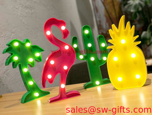 Flamingo Led Night Light Cartoon Unicorn Head Pineapple Lantern Christmas Wedding Decoration Tropical Party supplies supplier
