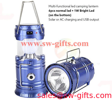 Plastic Multi-function Solar Camping Lantern Rechargeable,Portable Solar Rechargeable led Camping Lantern Flashlights supplier