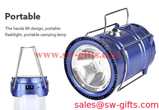 Plastic Multi-function Solar Camping Lantern Rechargeable,Portable Solar Rechargeable led Camping Lantern Flashlights supplier