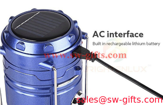 Plastic Multi-function Solar Camping Lantern Rechargeable,Portable Solar Rechargeable led Camping Lantern Flashlights supplier