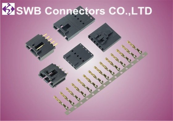 Comapct 2.54 mm Pitch Connectors Single Row With Lock Dip Type Molex Replacement