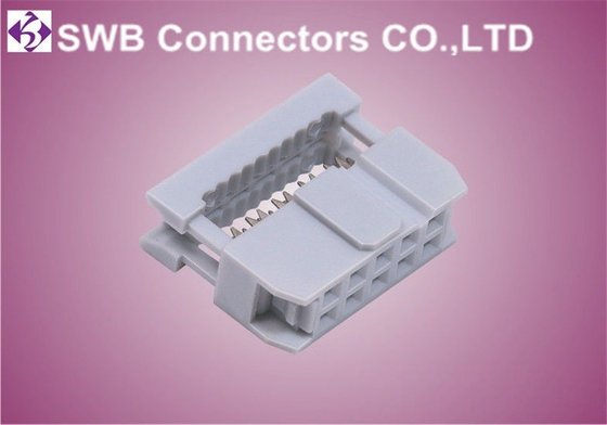 Straight Orientationfemale Socket Connector / Insulation Displacement Connector 2.54mm
