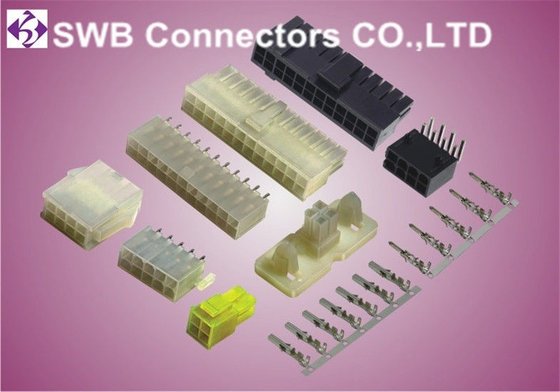 Home Appliance 4.2 mm Electronic Power Connectors , Single / Double Row