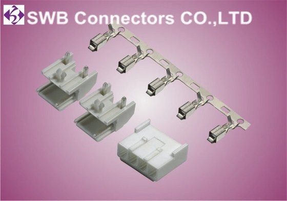 Electronic SATA Power Connectors 3.96mm Pitch , Gold Flash Contact Plating