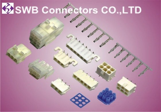 Automobile Electronic Power Connectors 6.35mm Pitch , Straight / right angle
