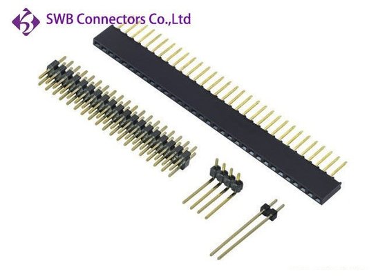 2.0 Mm Pitch PCB Gold Flash Male Female Pin Header Connector Double Row And Single Row
