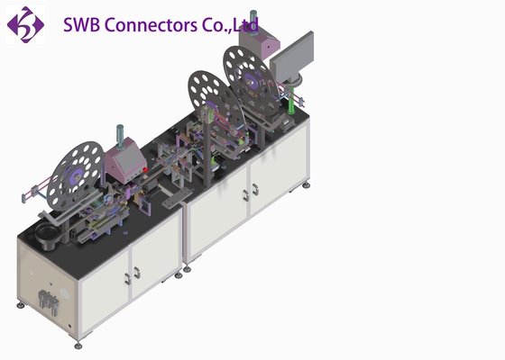 FPC Cam Automatic Connector Assembly Machine 2000 Pcs / Hour Take 4 Pin As Example