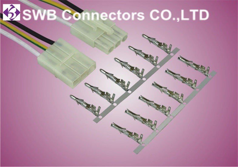 Wire To Wire Electrical Wire Connectors 6.2mm Pitch For Automobile / Laptop