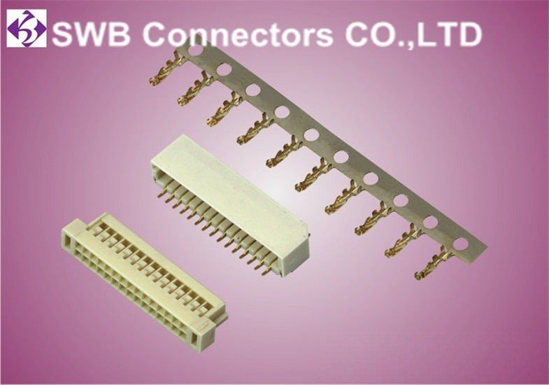 Low Voltage Double Row Wire To Board Crimp Style Connectors 50 pin  Differential Signaling