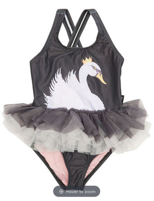 China Cute Children 3D Swan Pattern Bikini Toddler Kids Baby Girls Tulle Patchwork Swimwear Sleeveless Swimsuit Bathing Suit B supplier
