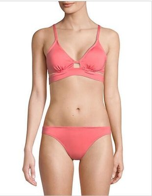 China DESIGN LAB LORD & TAYLOR Double Back-Band Triangle Bikini Top supplier