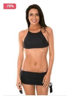 China Bandeau Bikini Top - Soutien Ambra Jupe Black supplier