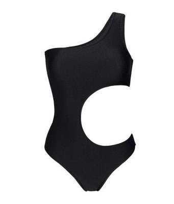 China Black Asymmetric One Shoulder One-piece Swimsuit - Duna Black Assimetrico supplier