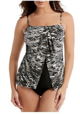 China Feline Fixation Jubilee Flyaway Tummy Control Tankini Swimsuit Top supplier