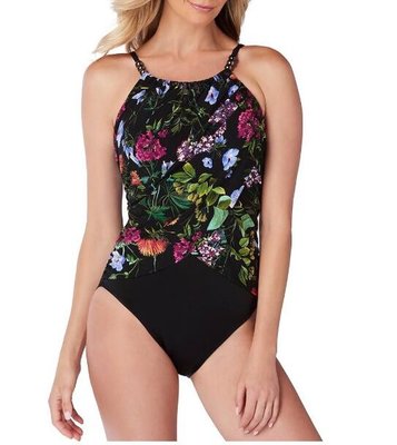 China Modern Romance Lisa Floral Print High Neck Underwire One Piece Swimsuit supplier