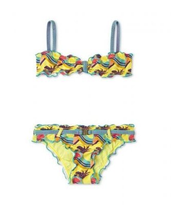 China Girls Printed Bikini With Ruffle Trim - Avalon Girl supplier