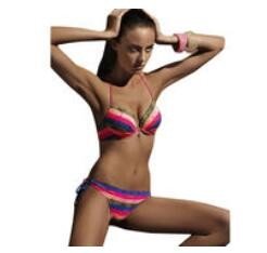 China Popular Women Sexy Bandage Lace Padded Bra Beach Halter Bikini Set Swimwear Fantastic supplier