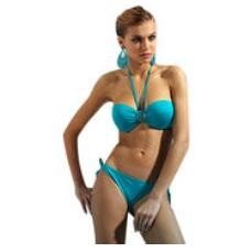 China Blue floral print bikini two piece halter sling hot sexy nude ladies bikini 2018 tropical swimsuit supplier