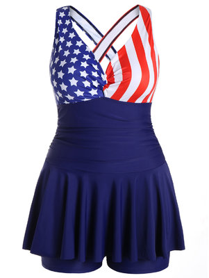 China 2019 New Women Swimwear American Flag Bikini Sexy Stars and Stripes Swimsuit US 4th of july Women Halter Top Bathing Sui supplier
