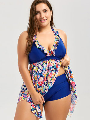 China swimwear women bikini Large size swimsuit black dress Beach vacation sexy piece swimsuit fat bikini Increase fertilizer supplier