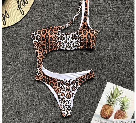 China Womail Alluring Biquini Leopard Printed Bikini Push-Up Padded Swimwear Women's supplier