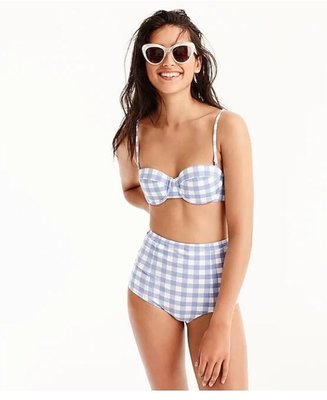 underwire bikini top in oversized matte gingham supplier