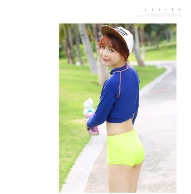 Korean Swimwear Women Bikini Guard Clothes Surf Wear Split Swimming Suit supplier
