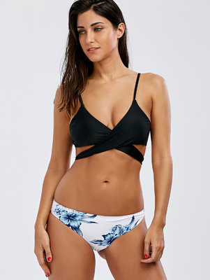 Floral Tie Bandeau Bikini Top supplier