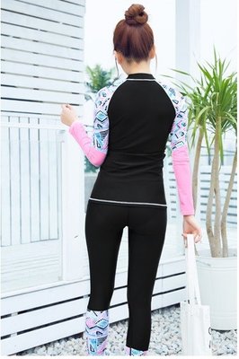 2019 UV Protection Swimming suit for women long sleeve and legs swimwear shorts pants set beach surf clothes swimsuit supplier