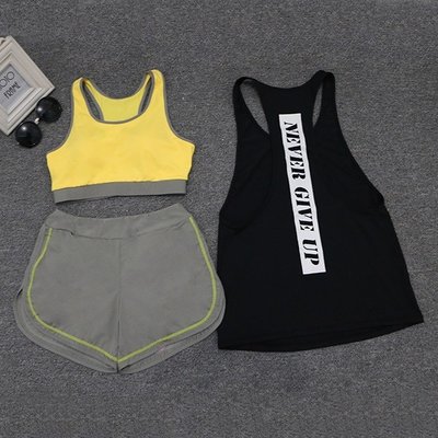 Sport Wear Three Piece Yoga Set Sport Shirt for Women Sports bra Fitness Flare Pants Leggings Tracksuit Gym Leggings 15 supplier