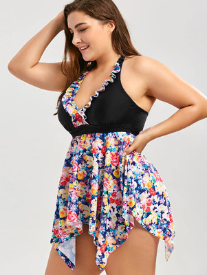 swimwear women bikini Large size swimsuit black dress Beach vacation sexy piece swimsuit fat bikini Increase fertilizer supplier
