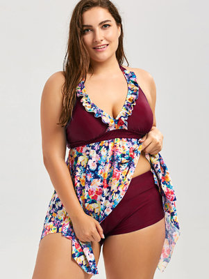 swimwear women bikini Large size swimsuit black dress Beach vacation sexy piece swimsuit fat bikini Increase fertilizer supplier