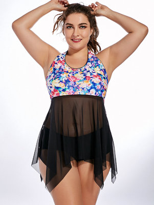swimwear women bikini Large size swimsuit black dress Beach vacation sexy piece swimsuit fat bikini Increase fertilizer supplier