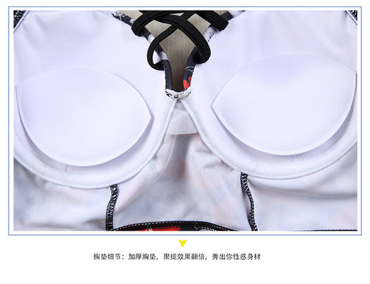 style bikini three-piece swimsuit female blouse sunscreen gather Korean version of the corner hot spring swimsuit supplier