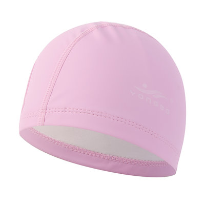 Adult swimming hats new fabric waterproof PU elastic hats ear protect Long Hair men and women sports swimming pool hat h supplier
